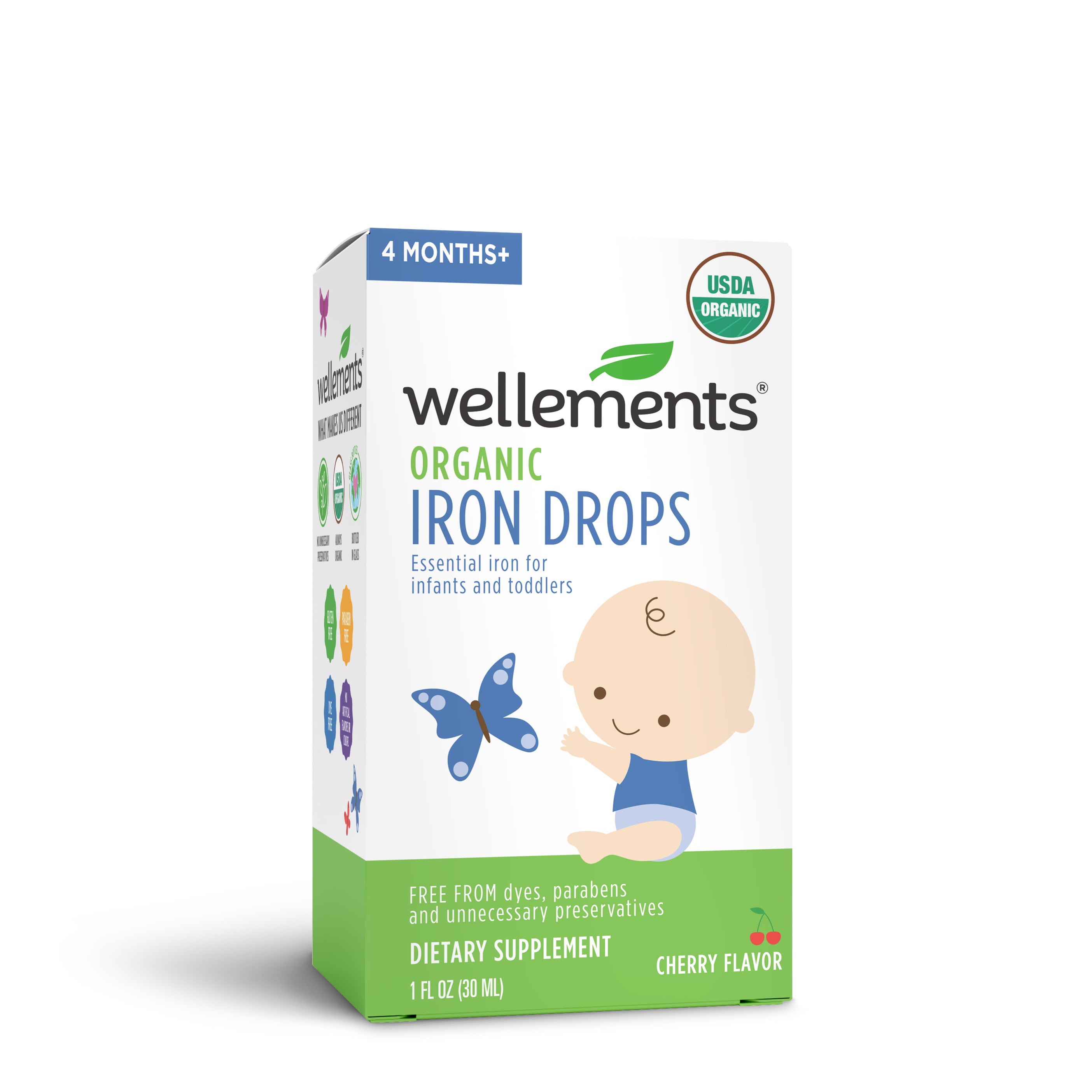 Organic Iron Drops Supplement For Babies & Toddlers | Wellements ...