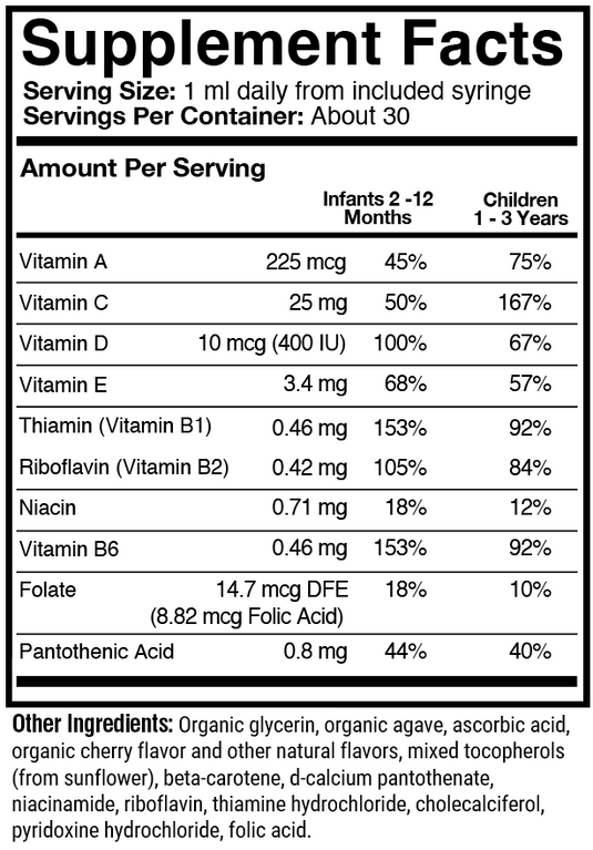Organic Multivitamins For Babies & Infants {Vitamin A, B, C, D, E ...