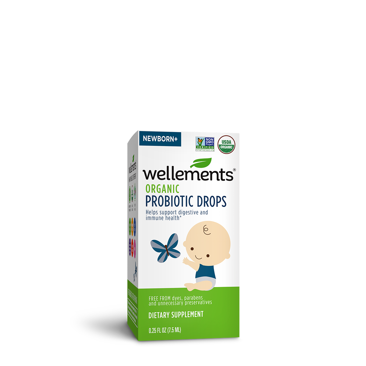Wellements Organic Probiotic Drops For Newborn Babies & Infants {Helps ...
