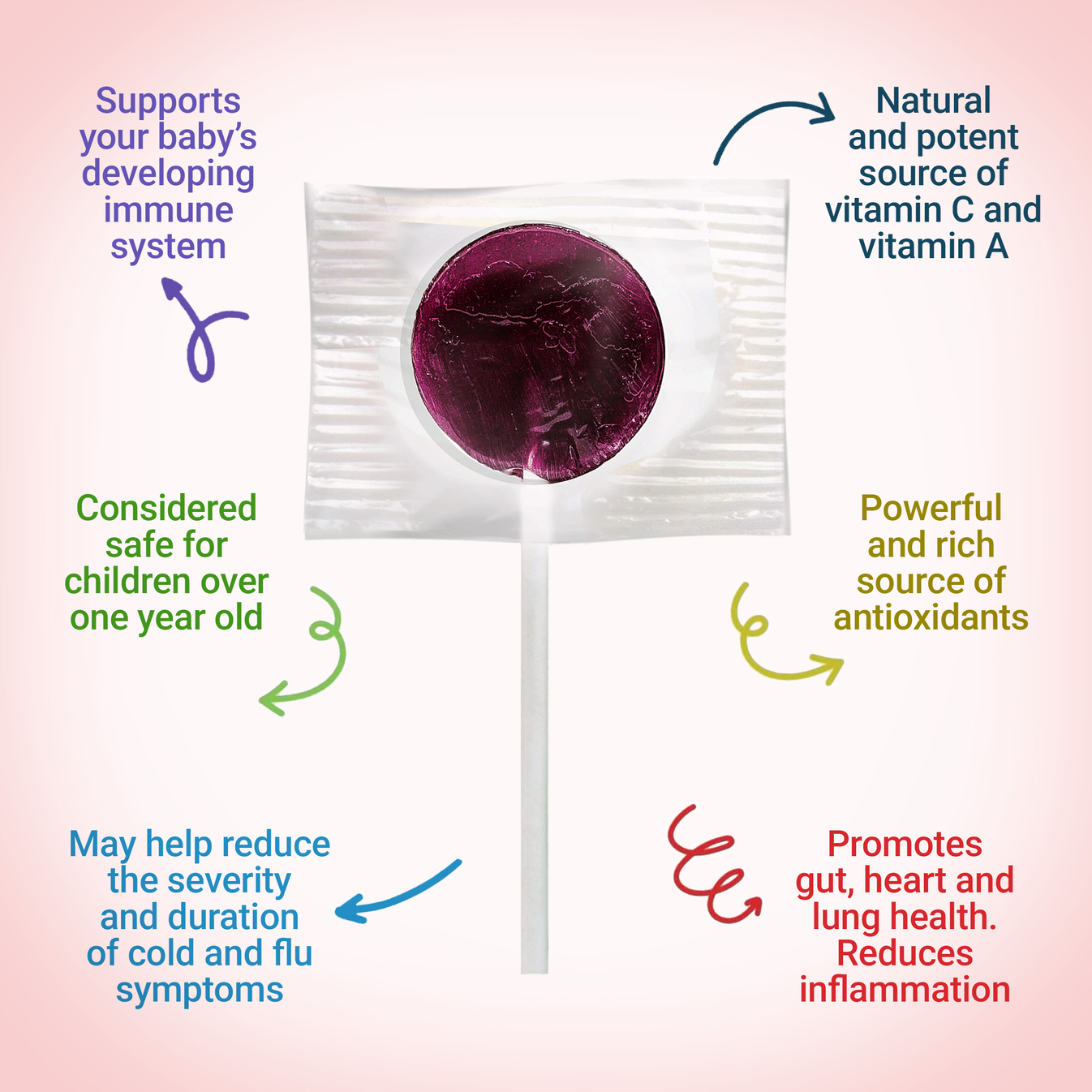 Organic Elderberry Pops For Toddlers & Kids: Lollipops For Immunity ...