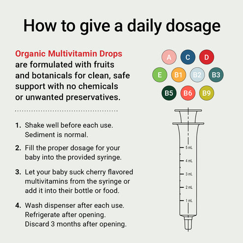 Organic Multivitamins For Babies & Infants {Vitamin A, B, C, D, E ...