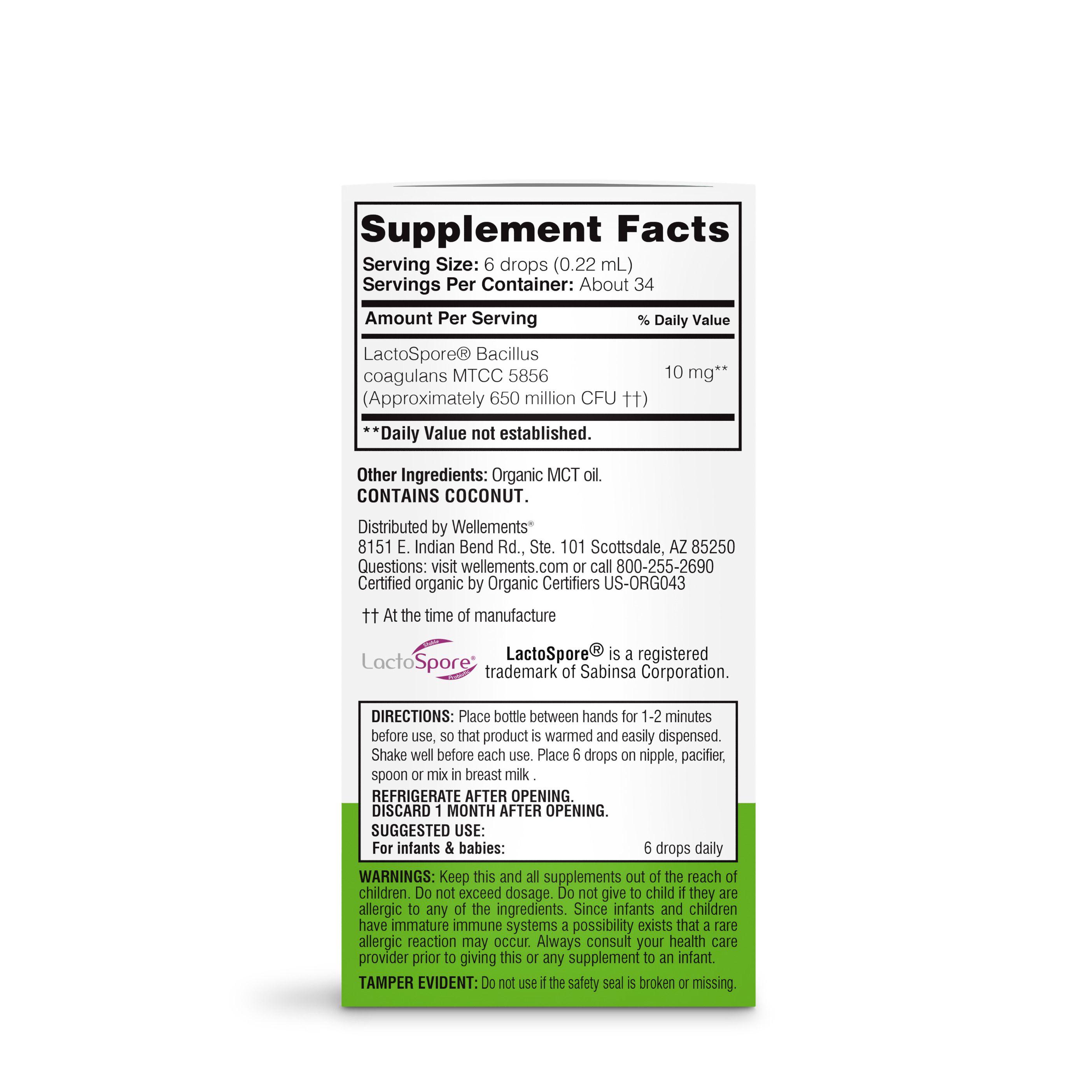 Wellements Organic Probiotic Drops For Newborn Babies & Infants {Helps ...