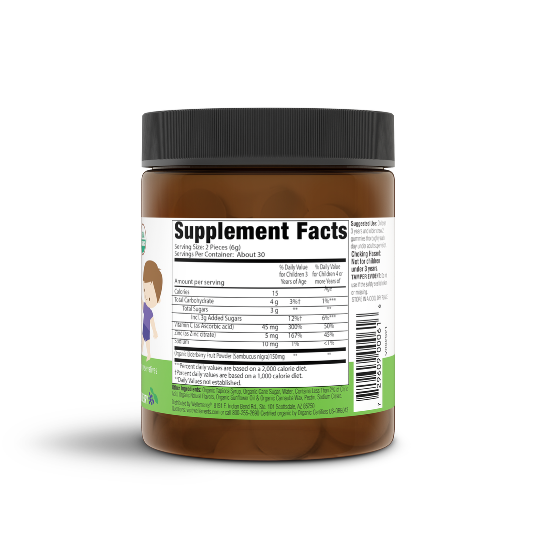 Wellements Organic Children's Elderberry and Multivitamin Gummy Pack ...